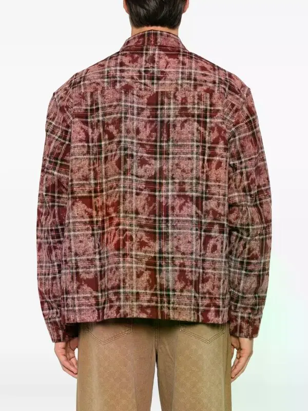 DAILY PAPER Check-pattern Washed-effect Shirt