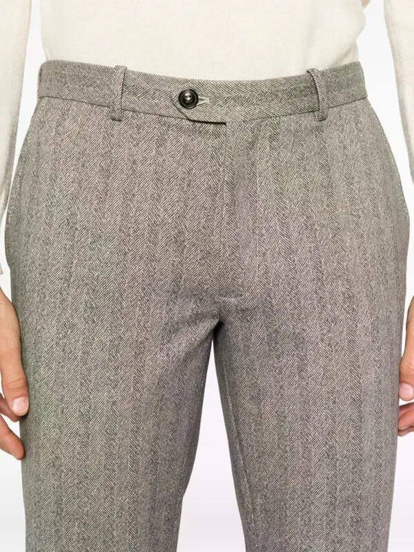 CIRCOLO 1901 Herringbone-pattern Trousers