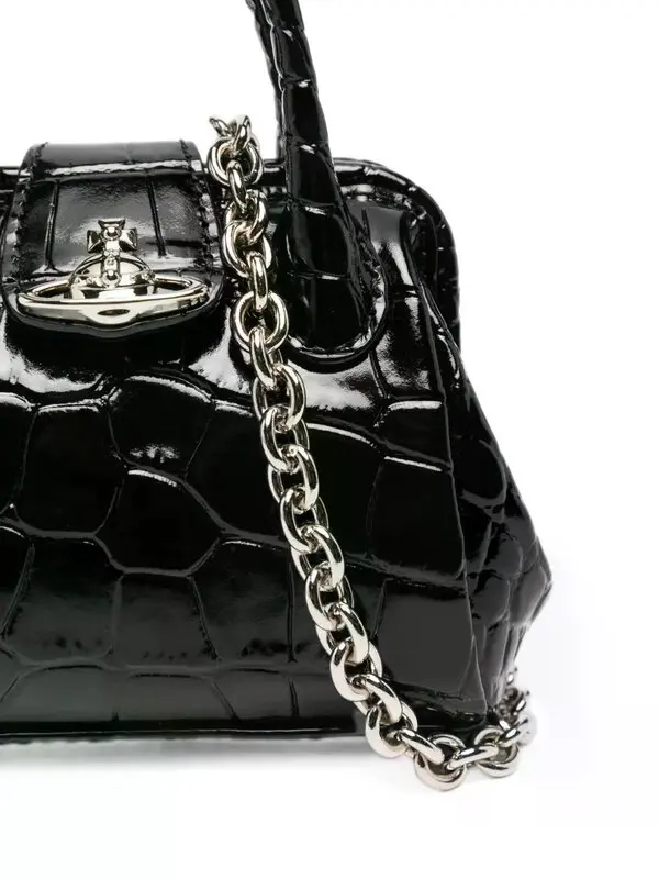 VIVIENNE WESTWOOD Orb Croc-effect Leather Mini Bag