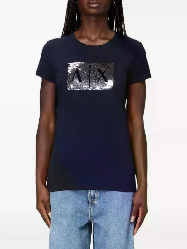 Armani Exchange Sequin-embellished T-shirt