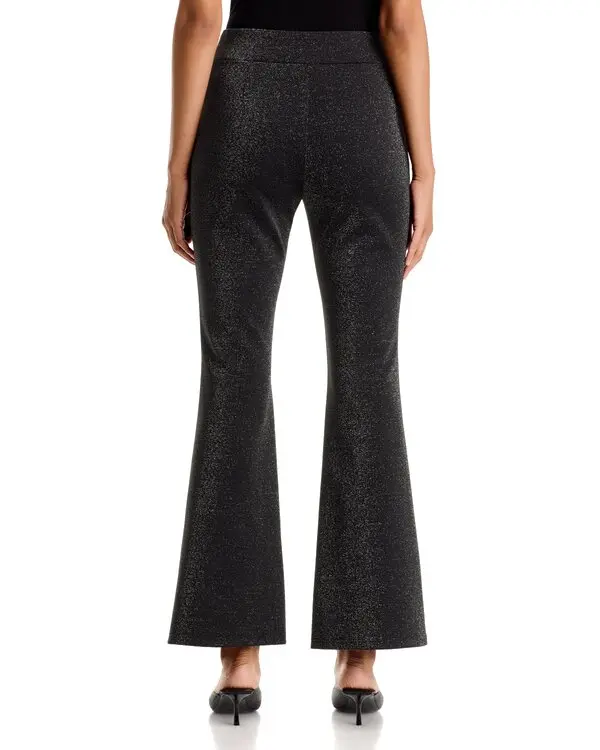 T Tahari Pull On Metallic Kick Flare Pants