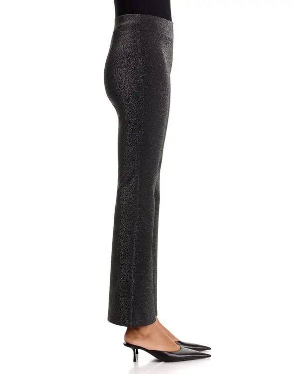 T Tahari Pull On Metallic Kick Flare Pants