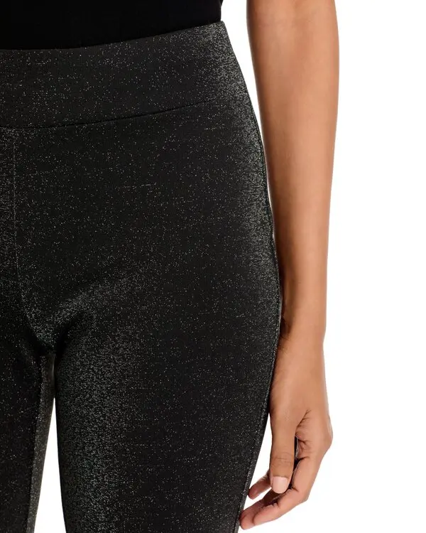 T Tahari Pull On Metallic Kick Flare Pants