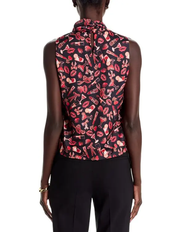 T Tahari Cowl Neck Sleeveless Blouse