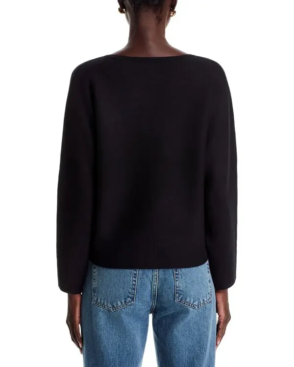 T Tahari Crystal Embellished Hearts Crewneck Sweater