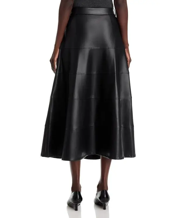 DOLCE CABO Faux Leather Full Circle Skirt