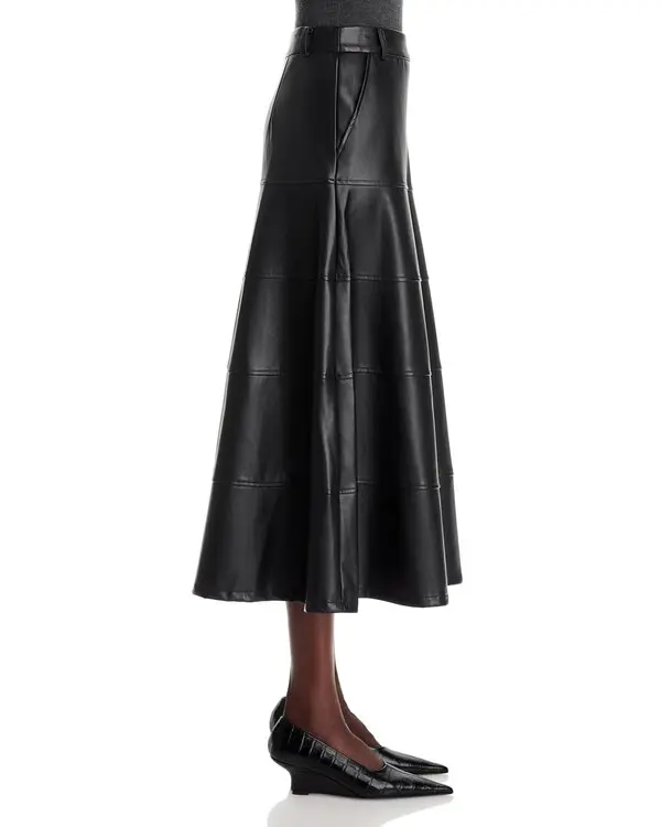 DOLCE CABO Faux Leather Full Circle Skirt