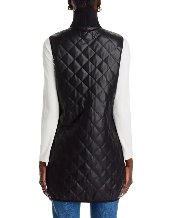 DOLCE CABO Faux Leather Quilted Vest