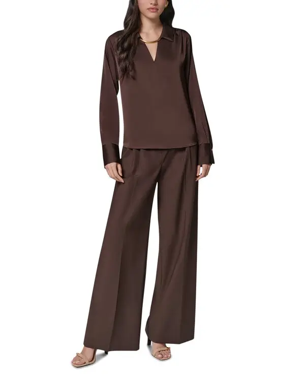 Donna Karan New York Embellished Long Sleeve Blouse