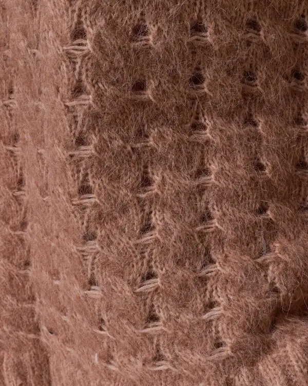 Donna Karan New York Mock Neck Basketweave Sweater