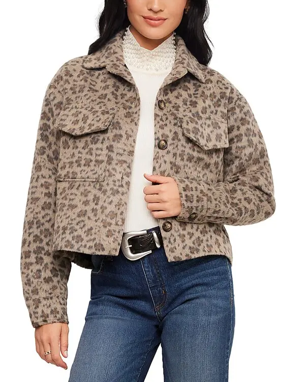 Karen Kane Brushed Faux Fur Shirt Jacket