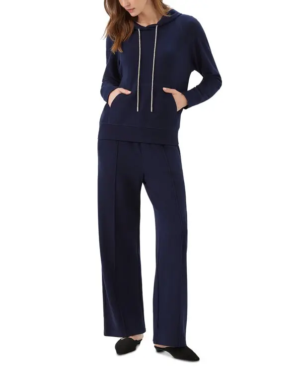 Karen Kane Rhinestone Drawstring Hoodie Sweatshirt