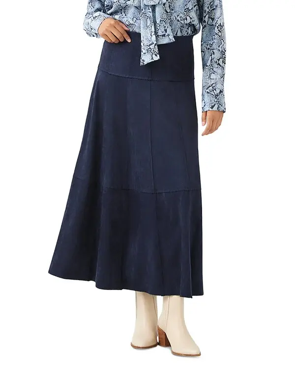 Karen Kane Tiered Faux Suede Midi Dress