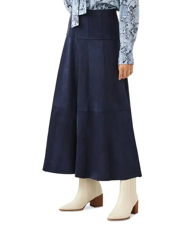 Karen Kane Tiered Faux Suede Midi Dress