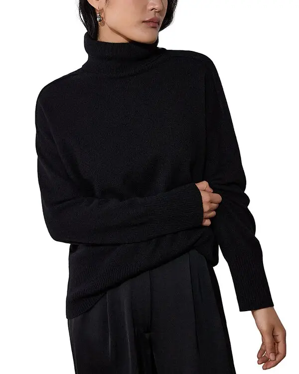 Whistles Cashmere Seamed Roll Neck Sweater
