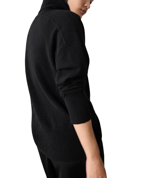 Whistles Cashmere Seamed Roll Neck Sweater