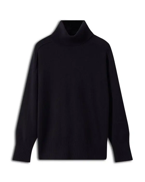 Whistles Cashmere Seamed Roll Neck Sweater