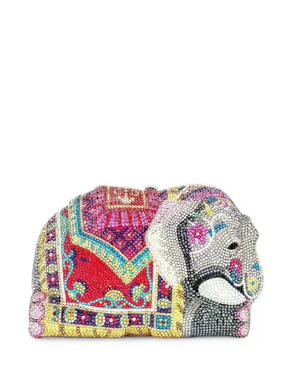 Judith Leiber Elephant Majestic Crystal-embellished Mini Bag
