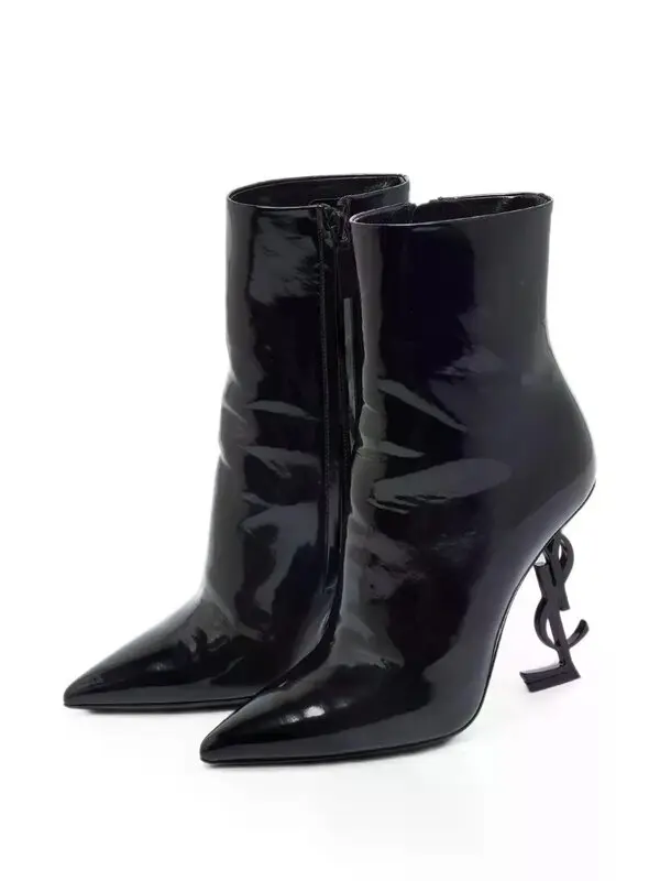 Saint Laurent Opyum Logo-heel Ankle Boots
