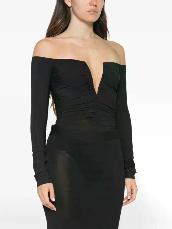 AMAZUIN Alika Off-shoulder Ruched Bodysuit
