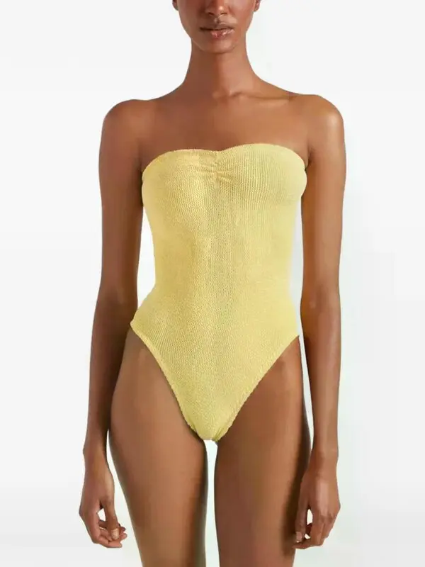 Hunza G Brooke Crinkled Swimsuit - Yellow