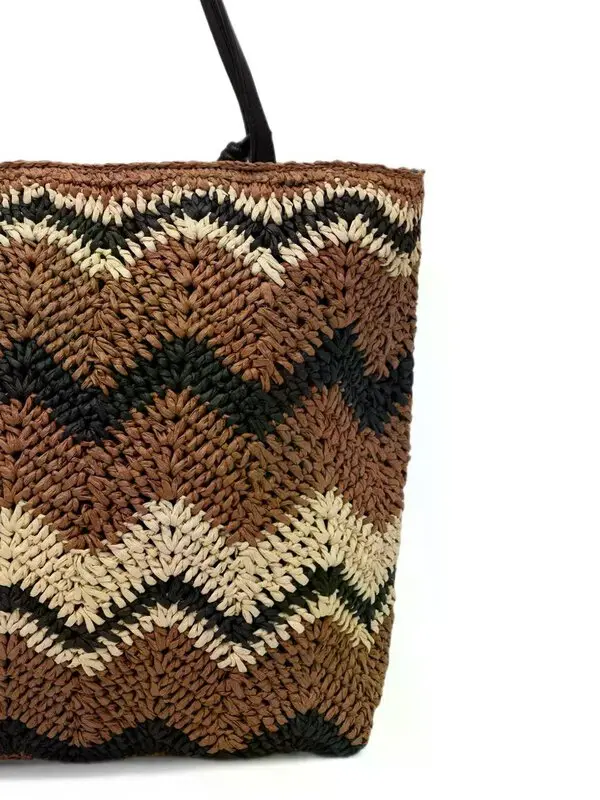 Lola Casademunt Chevron-knit Logo-patch Tote Bag