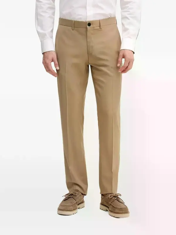 Sisley Pressed-crease Slim-fit Tailored Trousers - Neutrals