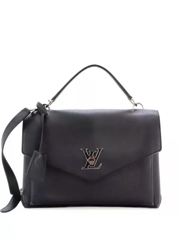 LOUIS VUITTON Mylockme Handbag Leather Satchel