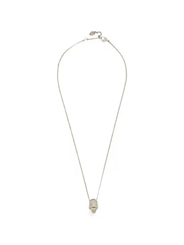Alexander McQueen Skull Pendant Necklace - Silver