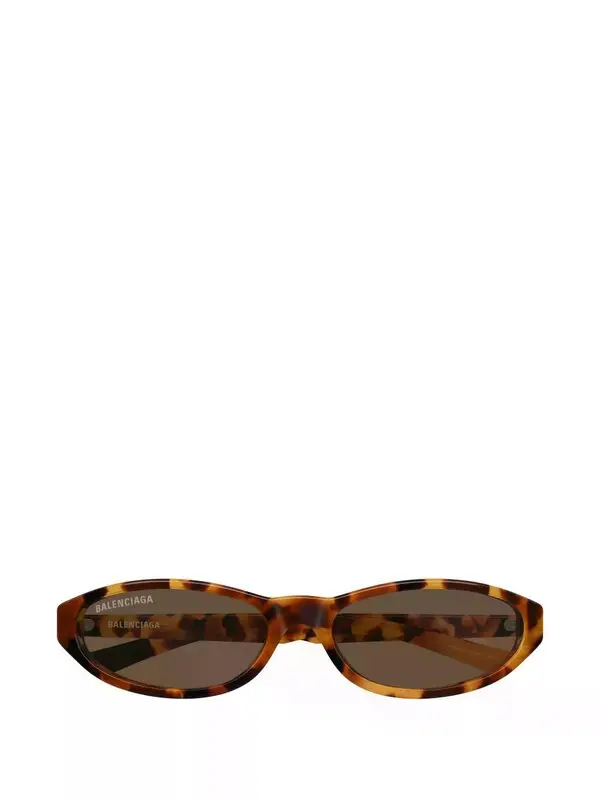 Balenciaga Neo Tortoiseshell-effect Oval-frame Sunglasses