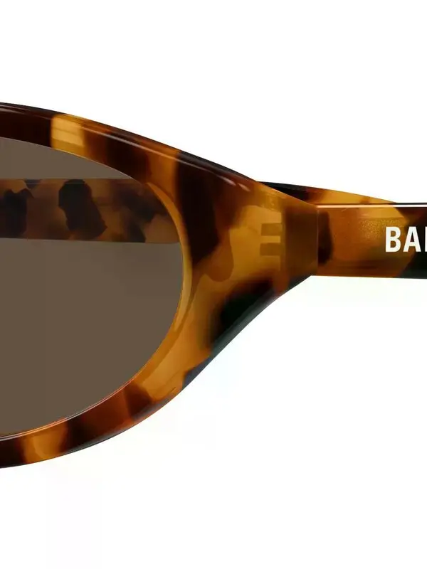 Balenciaga Neo Tortoiseshell-effect Oval-frame Sunglasses