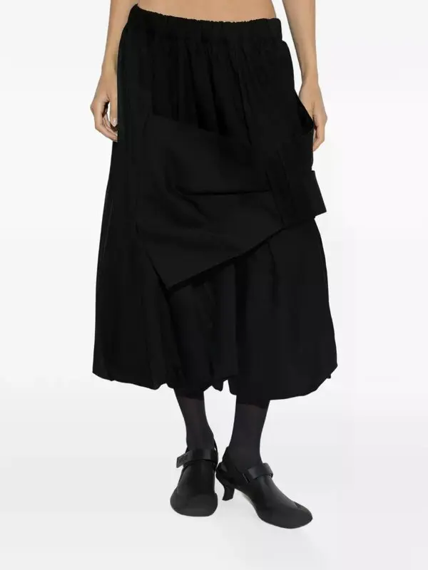 Noir Kei Ninomiya Oversized-bow Gathered Midi Skirt