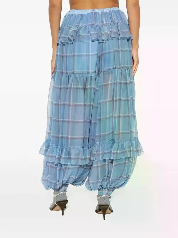 Chloé Ruffled-trim Silk Trousers