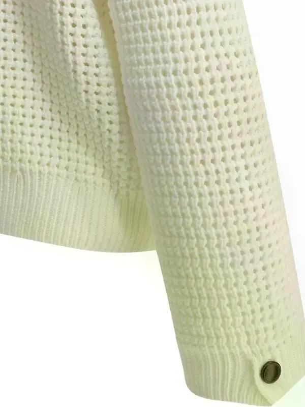 Brunello Cucinelli Open-knit Sailor-collar Sweater