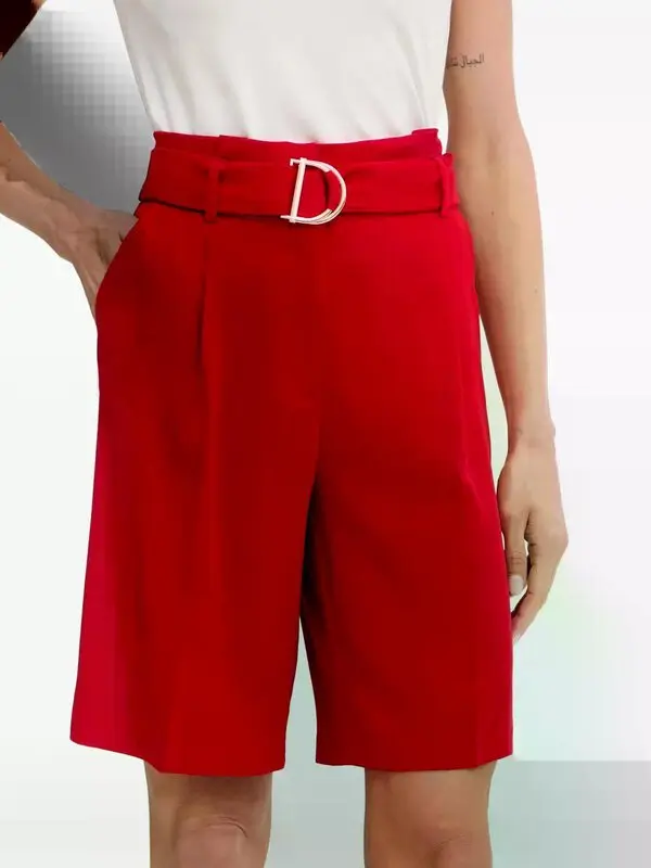 MORGAN Belted Pleated Shorts