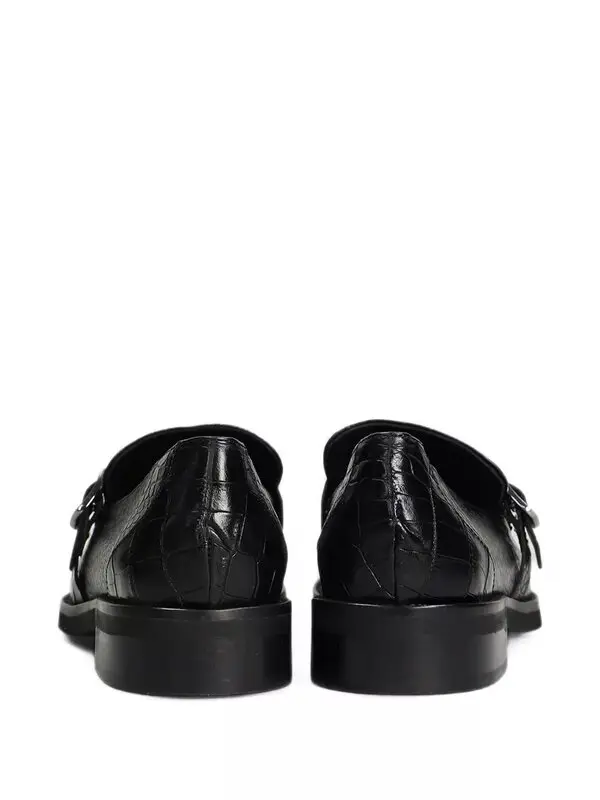 PEDRO MIRALLES Fringed Crocodile-effect Loafers