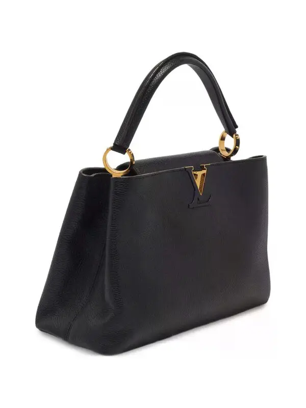 LOUIS VUITTON 2014 Mm Capucines Handbag - Black
