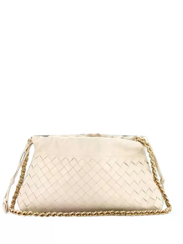 Bottega Veneta Notte Dustbag Intrecciato Nappa Medium Shoulder Bag - Neutrals