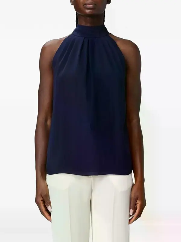 HANITA Pleated Halterneck Blouse