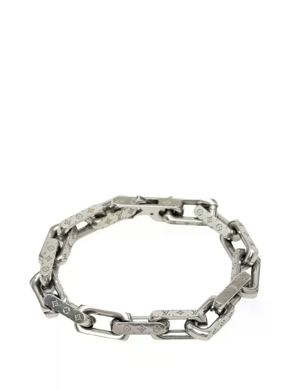 LOUIS VUITTON 2025 Stainless Steel Monogram Chain Bracelet L Costume Bracelet