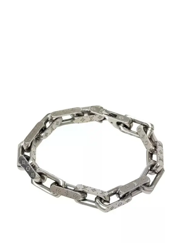LOUIS VUITTON 2025 Stainless Steel Monogram Chain Bracelet L Costume Bracelet