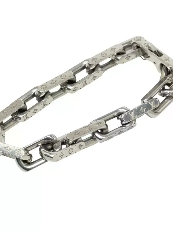 LOUIS VUITTON 2025 Stainless Steel Monogram Chain Bracelet L Costume Bracelet