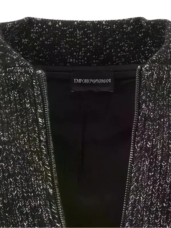 Emporio Armani Signature Capsule Marl-knit Zip-up Jacket