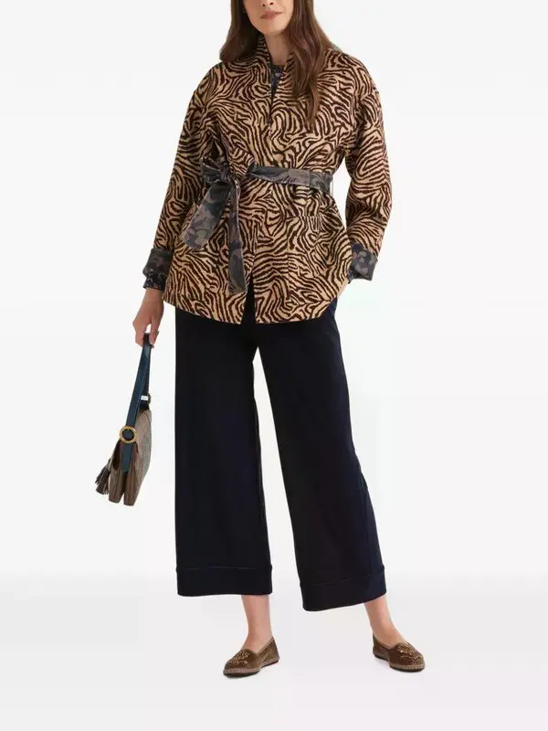 Malìparmi Double Trouble Zebra-print Belted Jacket