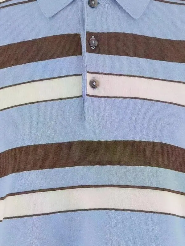 JW Anderson Striped Long-sleeve Polo Shirt