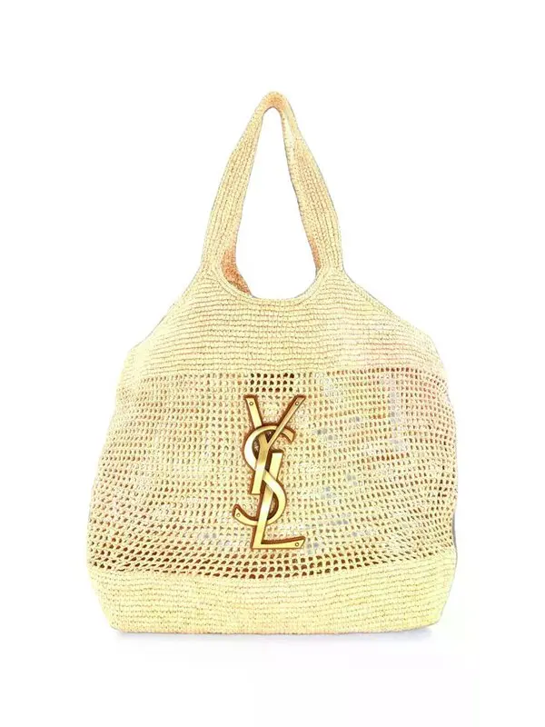 Saint Laurent Icare Shopping Raffia Maxi Tote Bag