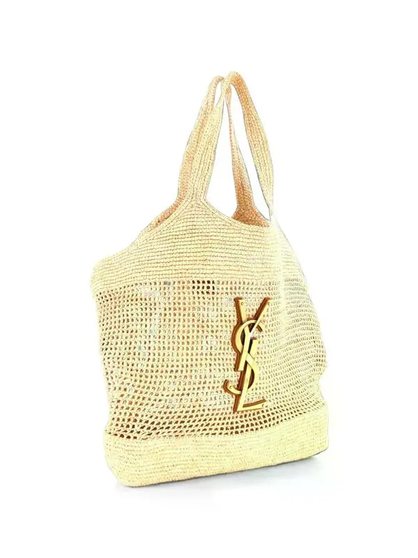 Saint Laurent Icare Shopping Raffia Maxi Tote Bag