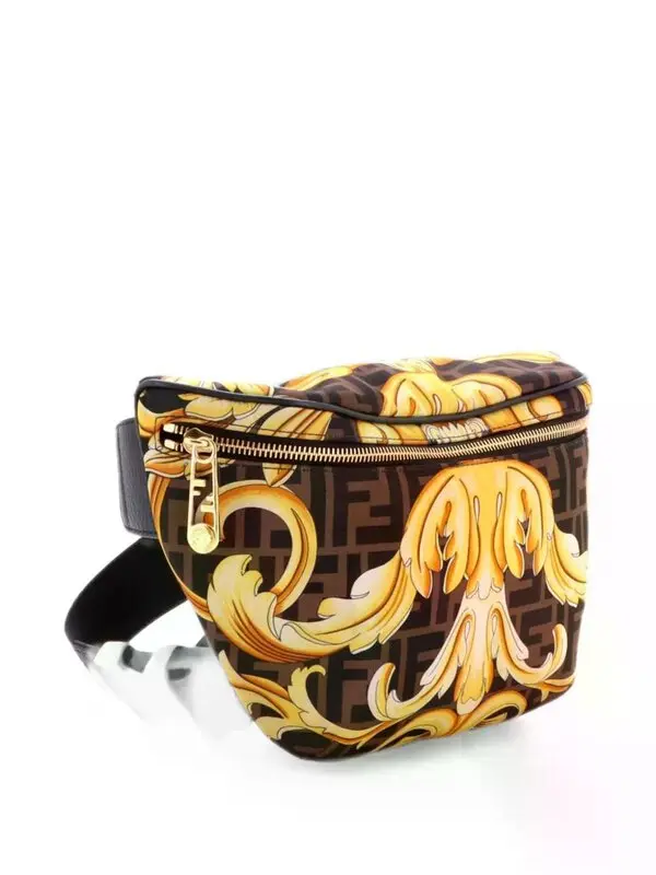 Versace X Fendi Fendace Printed Zucca Nylon Belt Bag