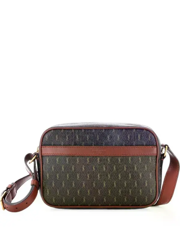 Saint Laurent Le Monogramme Camera Bag Monogram All Over Coated Canvas And Leather Small Crossbody Bag - Brown