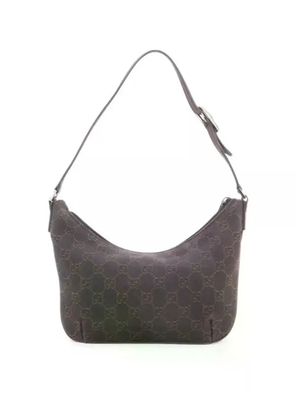 Gucci Vintage Pochette Shoulder Bag Gg Canvas Small Hobo Bag